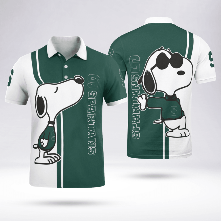 Michigan State Spartans Snoopy Polo Shirt Limited Edition - Bafud