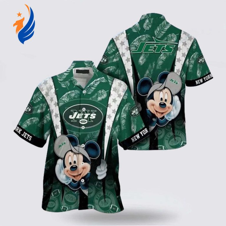 Show Your Jets Pride with New York NFL Mickey Mouse Hawaiian Shirt ...