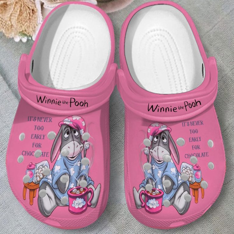Unique Pink Clogs Winnie The Pooh Eeyore Clogs For Kids And Adults - Bafud
