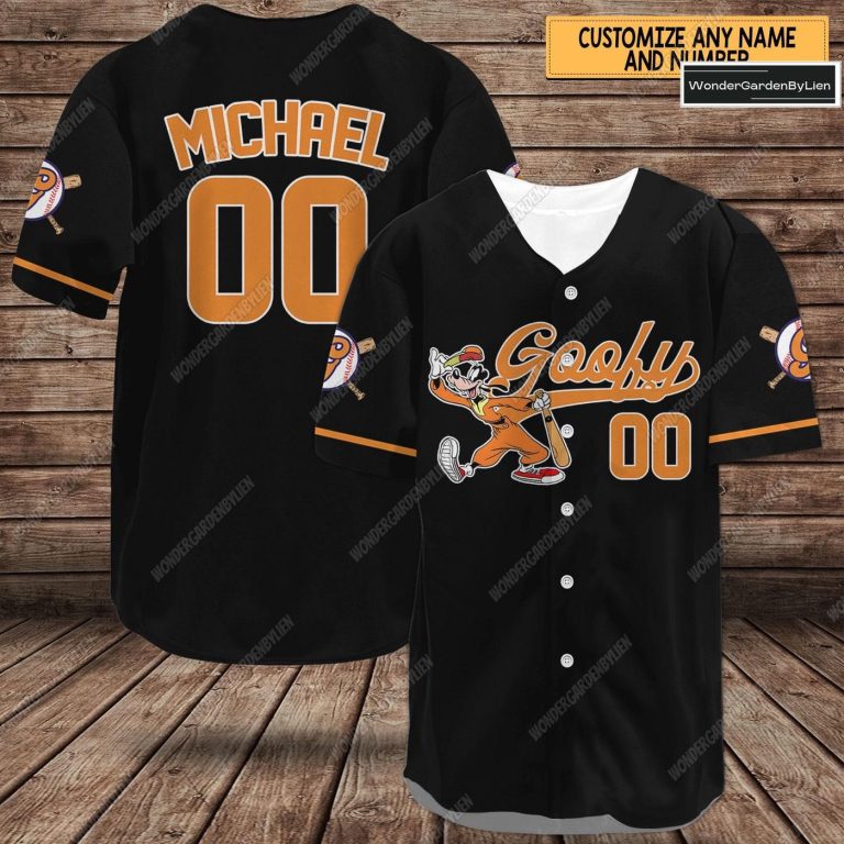 Goofy Baseball Jersey: Fun Disney Cartoon Tee for Kids with Mickey And ...